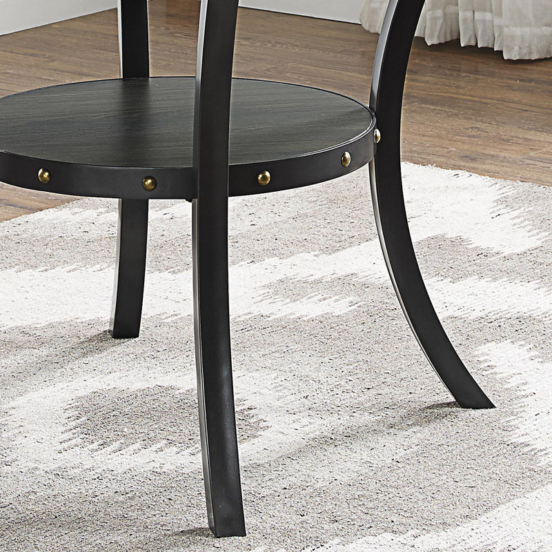 Winston Porter Round Dining Table With Shelf | Wayfair